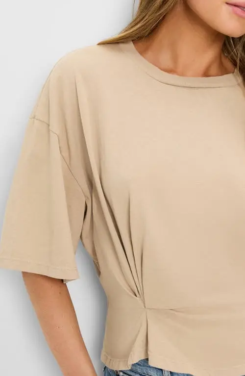 Michael Stars Zinnia Pleated Side Cotton T-shirt