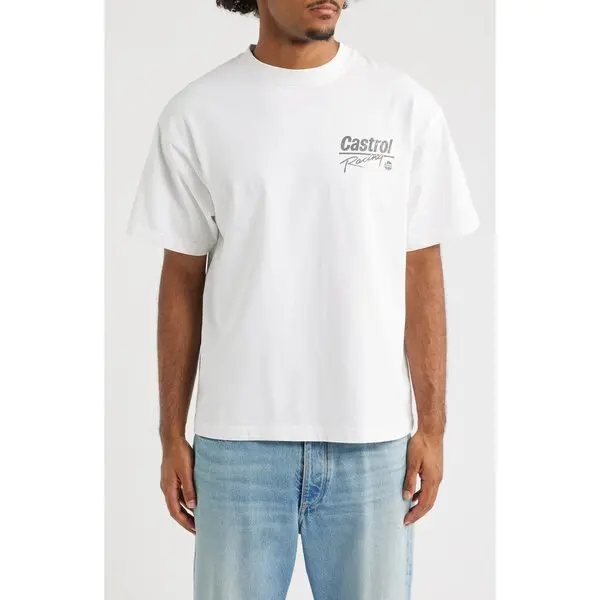 ID SUPPLY CO Castrol Racing Graphic T-shirt - White
