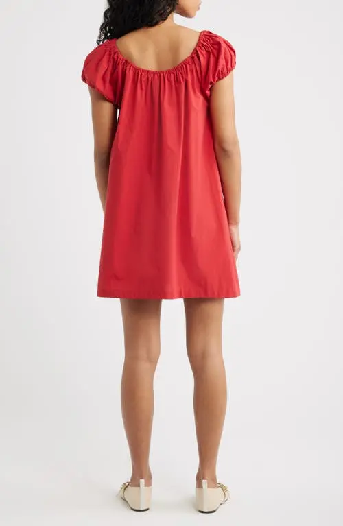 Faithfull The Brand Marblau Cap Sleeve Cotton Mini Dress