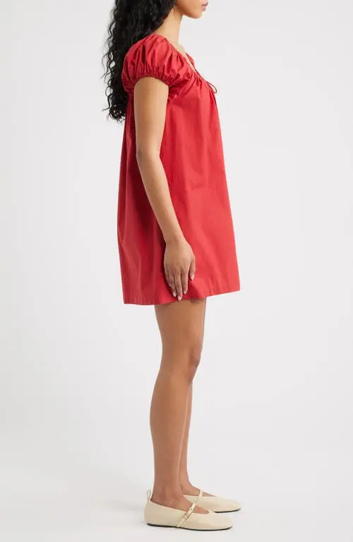 Faithfull The Brand Marblau Cap Sleeve Cotton Mini Dress