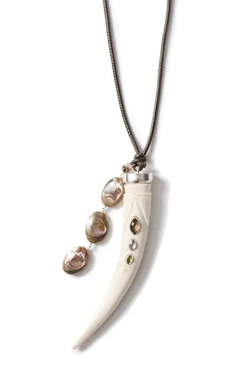 Chan Luu Tusk Pendant Necklace - Abalone