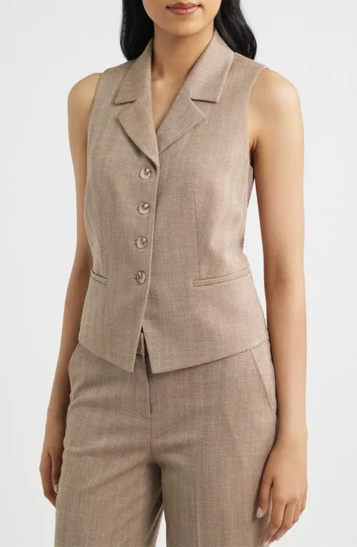 Anne Klein Herringbone Vest