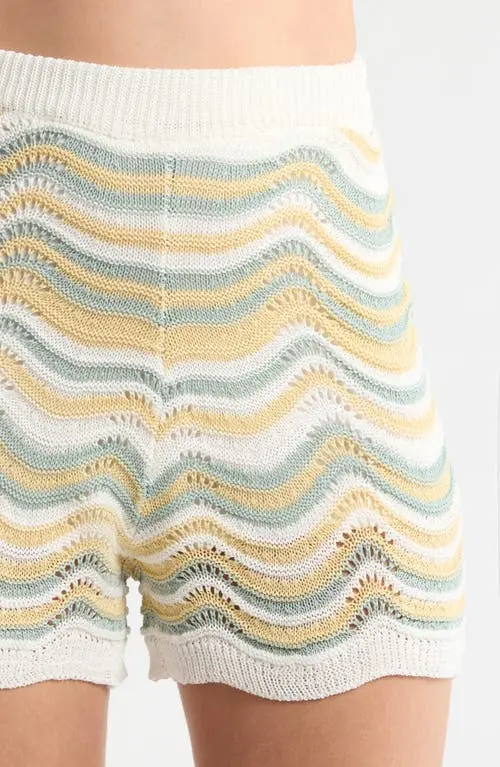 Elan Openwork Knit Shorts