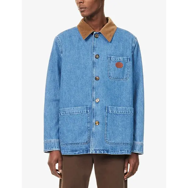Bottega Veneta Intrecciato Collared Denim Jacket