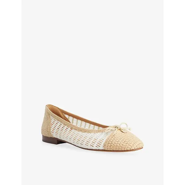 DUNE Hopsy Raffia Ballet Flats