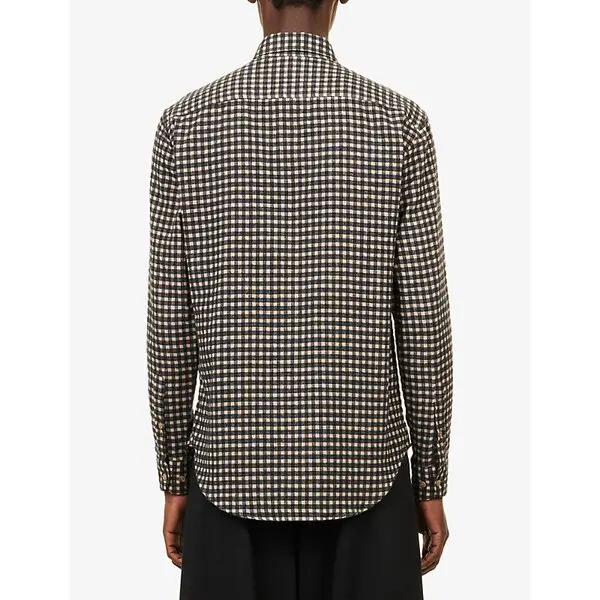 Emporio Armani Gingham Flannel Cotton-blend Shirt