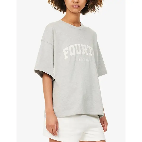 4TH & RECKLESS Brand-print Cotton T-shirt
