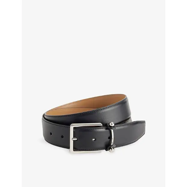 CHRISTIAN LOUBOUTIN Chambeliss Leather Belt - Black/silver