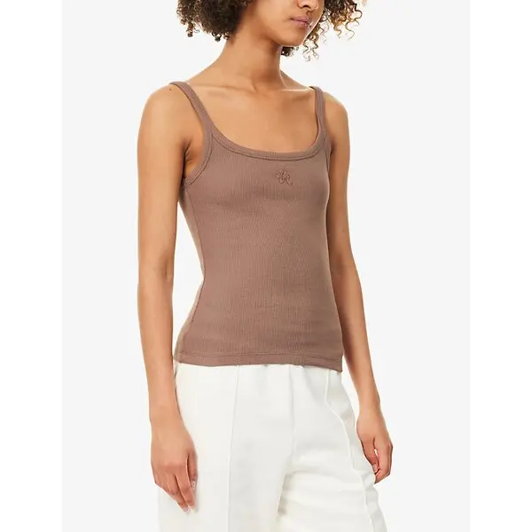 4TH & RECKLESS Scoop-neck Ribbed-cotton Tank Top