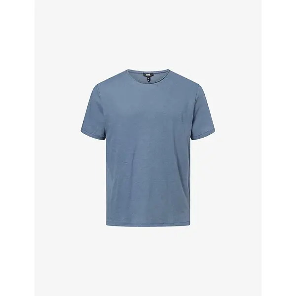 Paige Monroe Short-sleeve Cotton And Linen-blend T-shirt Xxl - Lakeside