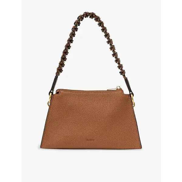 REISS Avery Mock-croc Suede Shoulder Bag