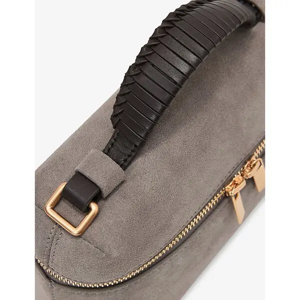 REISS Ines Vanity Suede Cross-body Bag