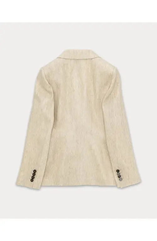 FORTELA Bastien Classic Double-breasted Linen Jacket - Cream
