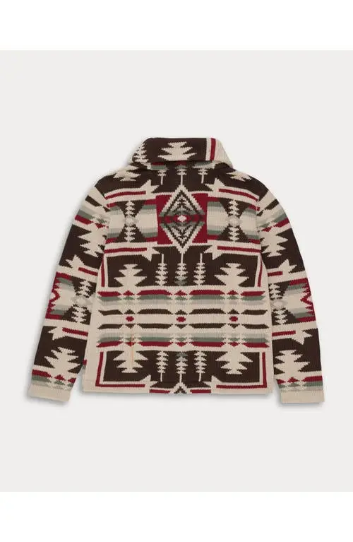 FORTELA Wyoming Alpaca And Cotton Cardigan With Navajo Design