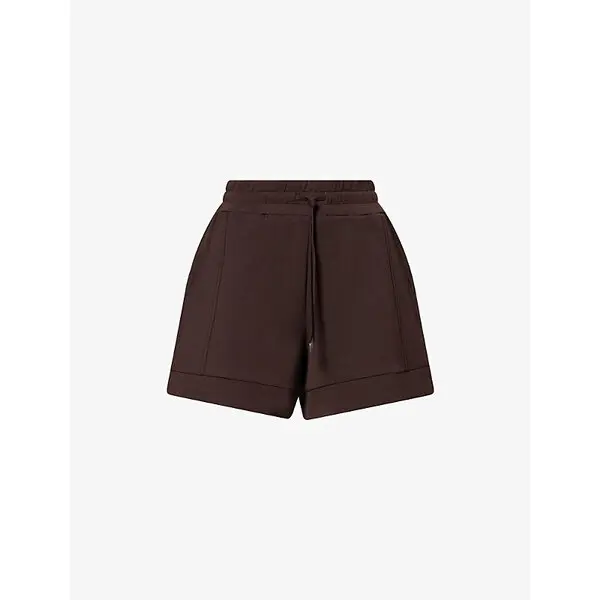 Varley Atrium High-rise Jersey Shorts - Coffee Bean