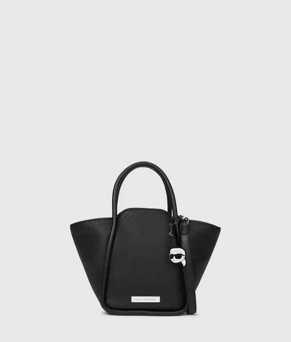 Karl Lagerfeld Ikon Pebble Small Tote Bag - Black