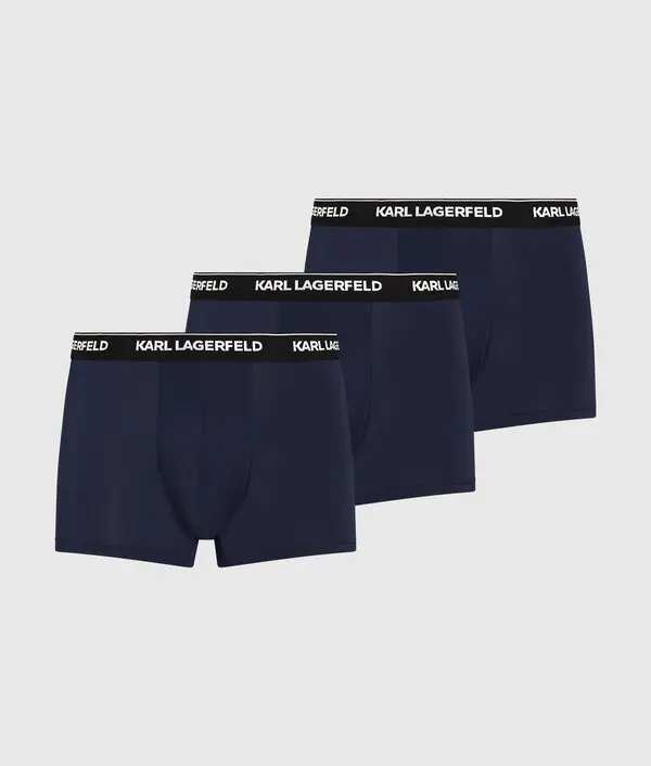 Karl Lagerfeld Logo Micro Trunks 3-pack - Peacoat