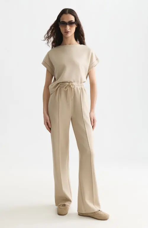 Scotch & Soda Tie Waist Wide Leg Sweatpants