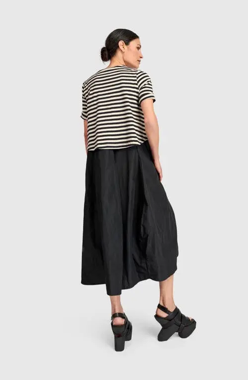 Alembika Striped Contrast Midi Dress