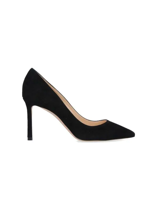 JIMMY CHOO Romy 85 Suede Pumps - Black