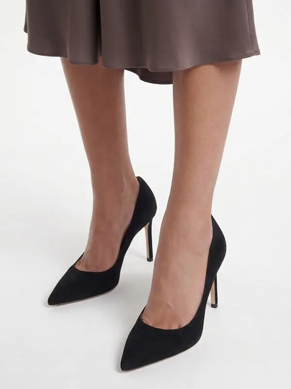 JIMMY CHOO Romy 85 Leather Pumps - Black