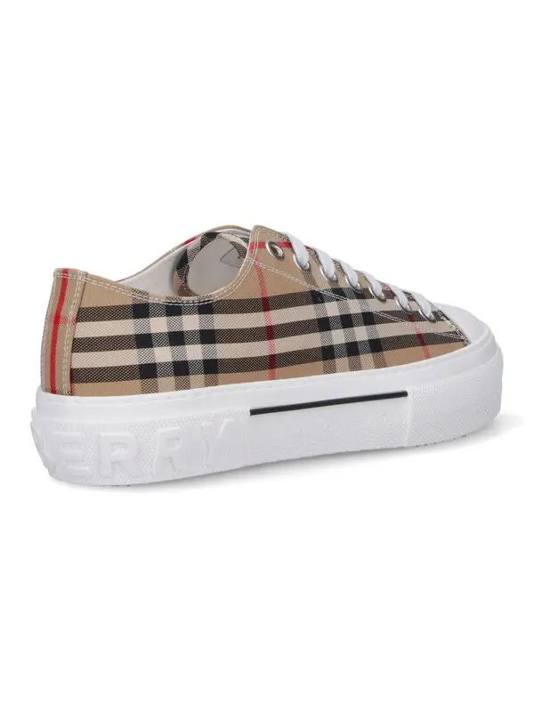 Burberry Check" Canvas Sneakers - Beige