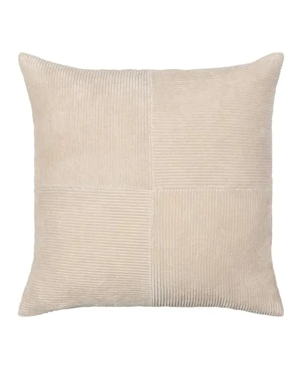 Livabliss Corduroy Quarters Decorative Pillow, 22l X 22w - Light Beige
