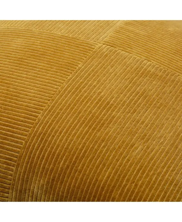Livabliss Corduroy Quarters Decorative Pillow, 22l X 22w - Mustard
