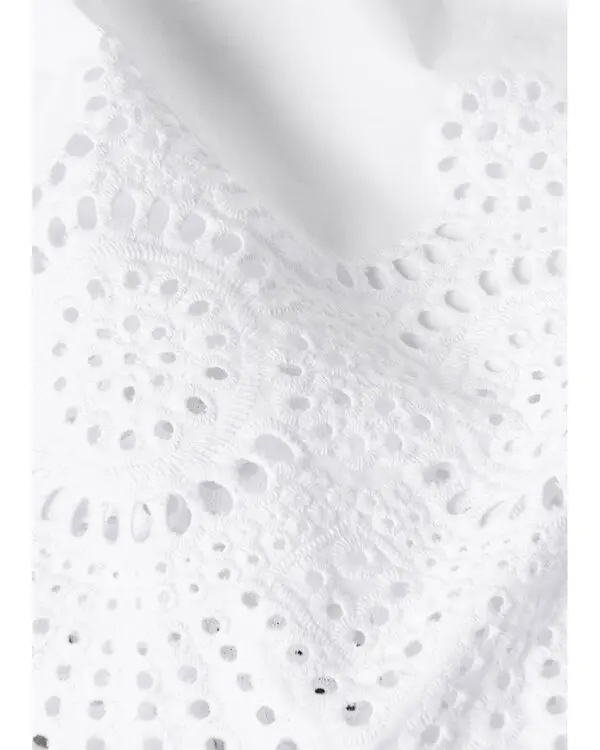 Whistles Broderie Cotton Midi Skirt
