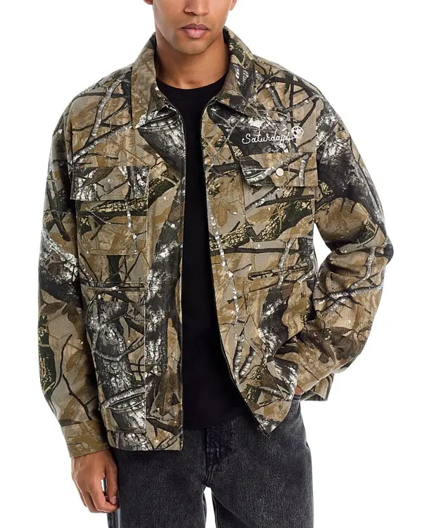 SATURDAYS FOOTBALL Chainstitch Camo Jacket