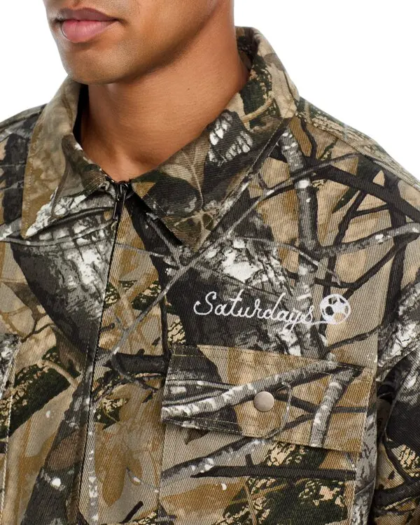 SATURDAYS FOOTBALL Chainstitch Camouflage Jacket