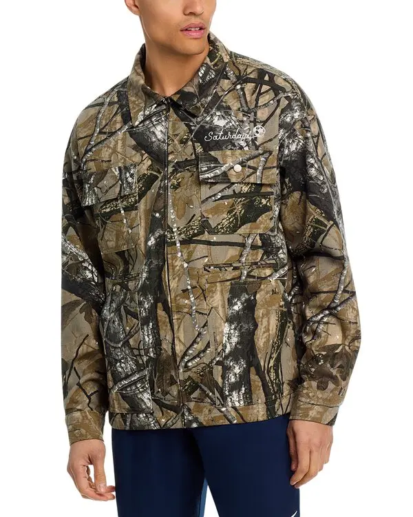 SATURDAYS FOOTBALL Chainstitch Camouflage Jacket