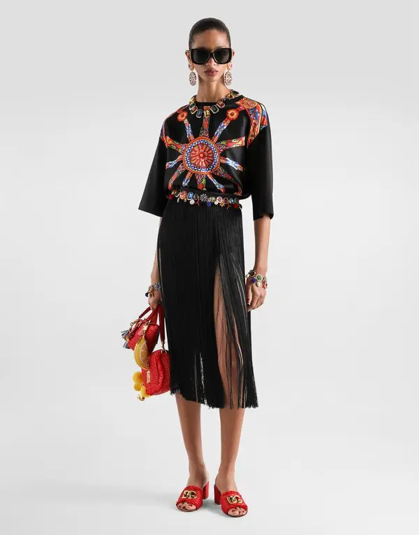 Dolce & Gabbana Carretto-print Jersey T-shirt