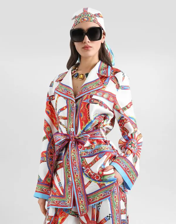 Dolce & Gabbana Carretto Print Silk Twill Shirt