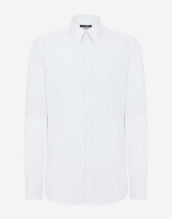 Dolce & Gabbana Striped Cotton Martini-fit Shirt - Multicolor