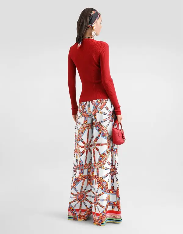 Dolce & Gabbana Ribbed Viscose Knit Cardigan