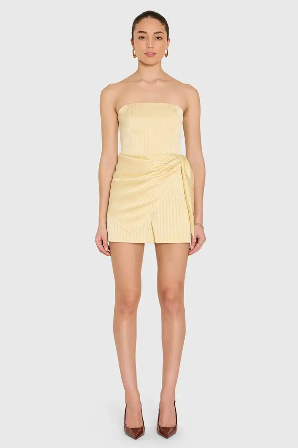 Amanda Uprichard Cheryl Romper - Cornsilk