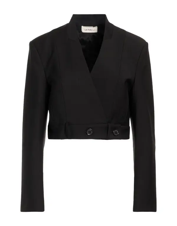MEIMEIJ Blazer Size Polyester, Wool, Elastane