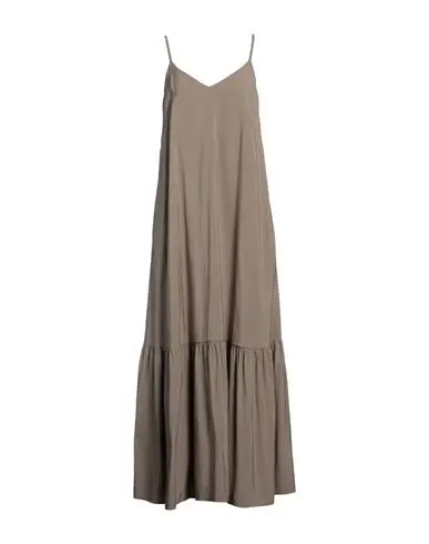 Peserico Maxi Dress Khaki Size Modal, Polyester - Beige