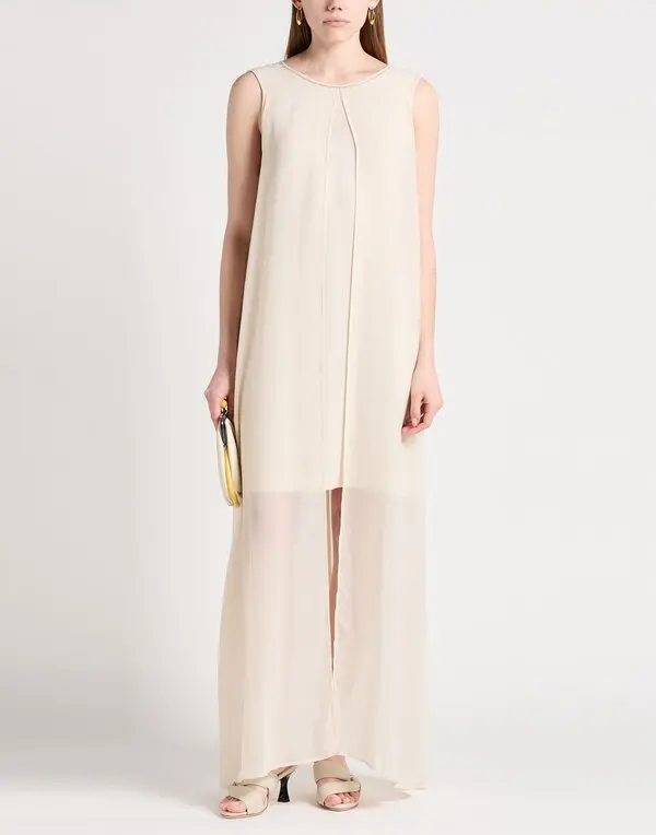 Peserico Sleeveless Crewneck Embellished Dress