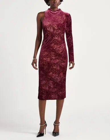 Patrizia Pepe Velvet One-shoulder Midi Dress