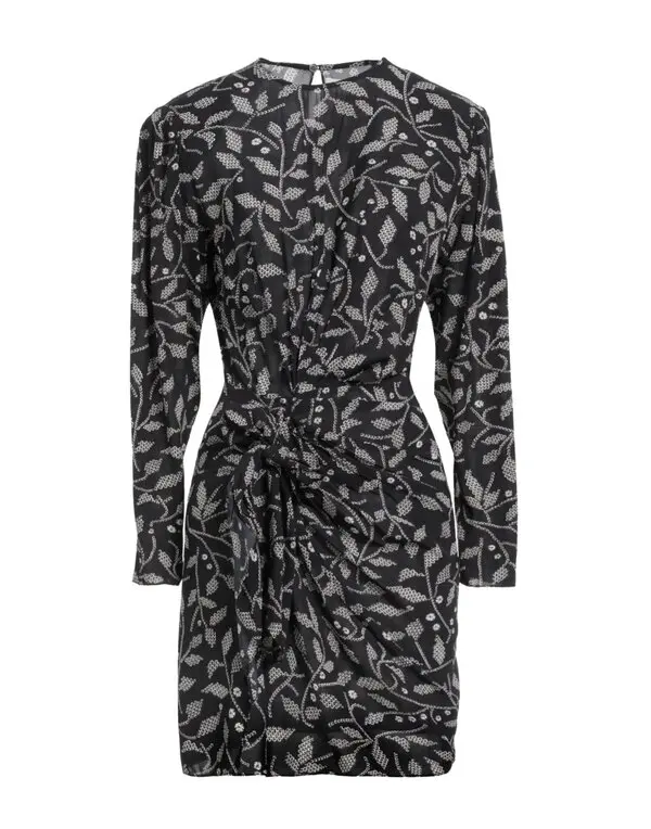 MARANT ETOILE Long Sleeve Floral Print Mini Dress