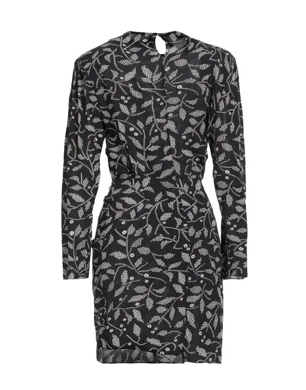 MARANT ETOILE Long Sleeve Floral Print Mini Dress