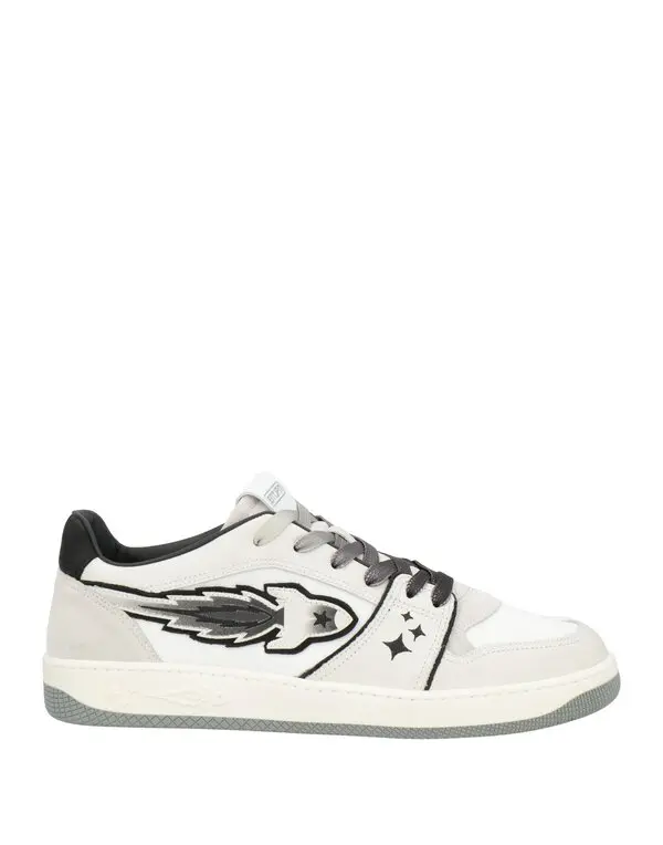 ENTERPRISE JAPAN Calfskin And Textile Fiber Low-top Sneakers - White