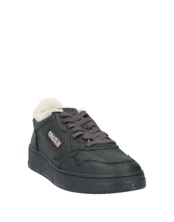 AUTRY Leather Low-top Sneakers With Shearling Lining