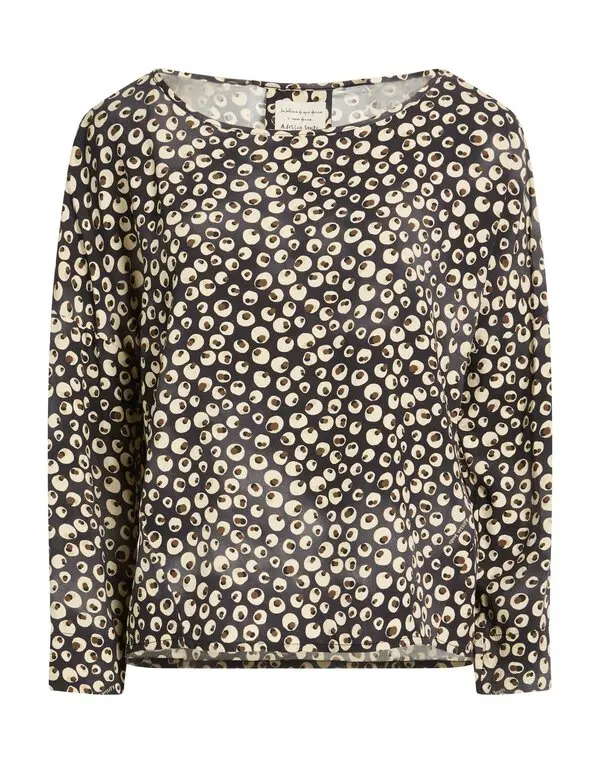 ALESSIA SANTI Viscose Crepe Multicolor Long Sleeve Top