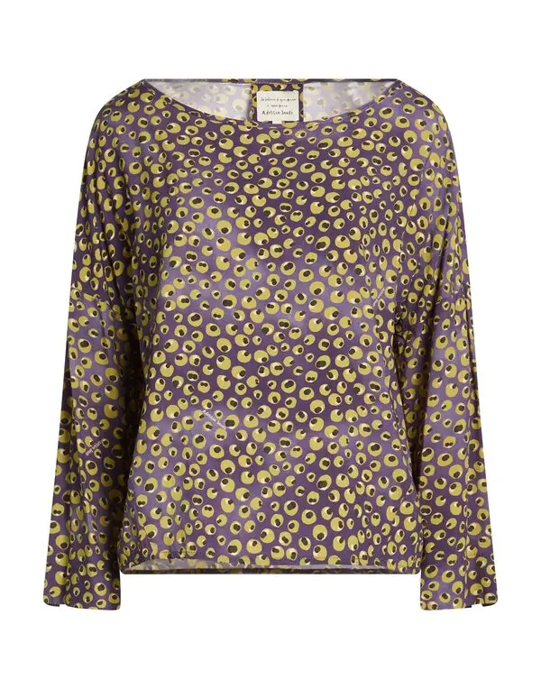 ALESSIA SANTI Viscose Crepe Multicolor Long Sleeve Top