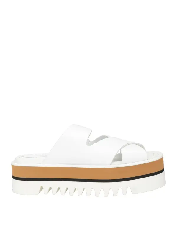 PALOMA BARCELO Garner Leather Platform Sandals - White