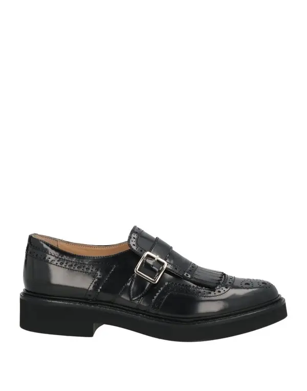 DOUCAL'S Leather Loafers With Monk Strap And Fringe Detail