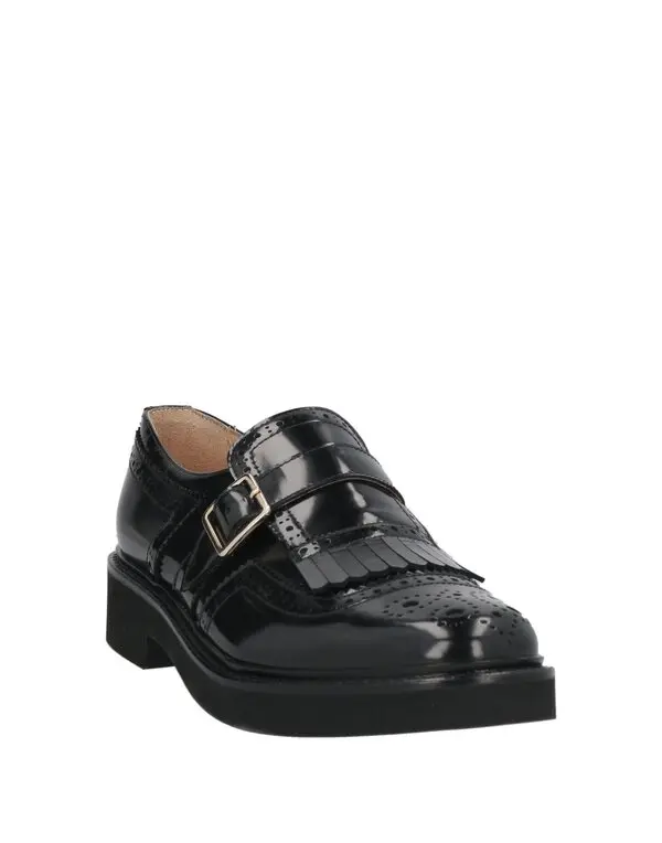DOUCAL'S Leather Loafers With Monk Strap And Fringe Detail